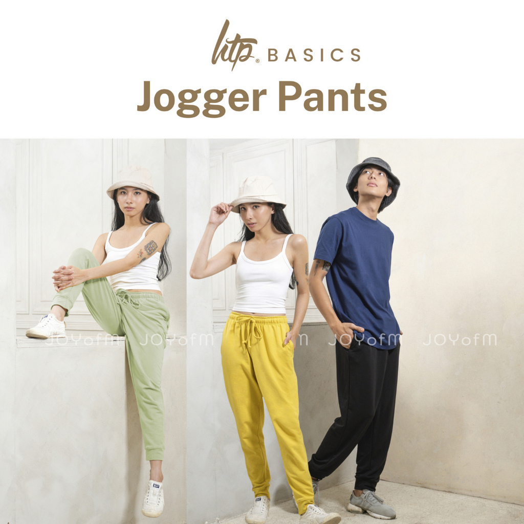 HTP Basics Jogger Pants for Men and Women w/ Pockets | Terry | Shopee ...