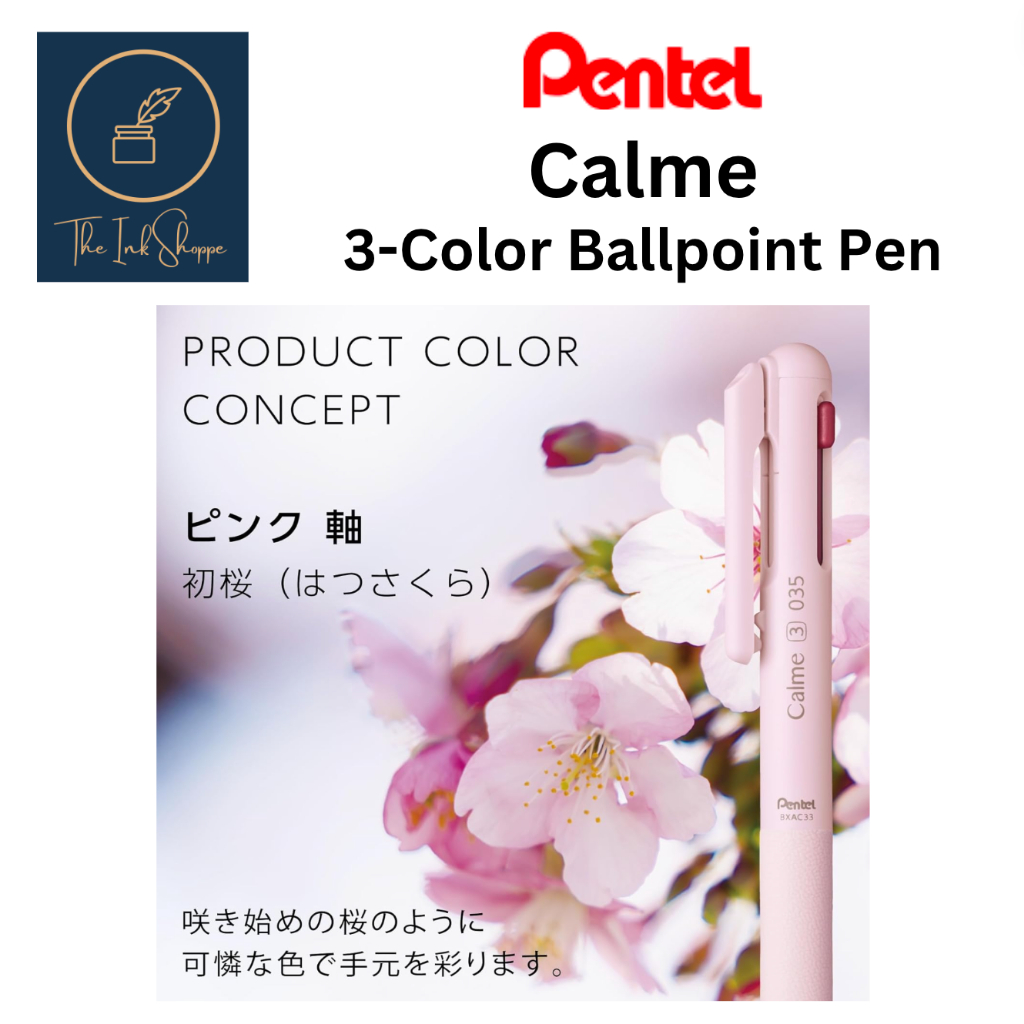 Pentel Calme 3-Color Ballpoint Pen | Shopee Philippines Pentel Calme 3-Color Ballpoint Pen | Shopee Philippines