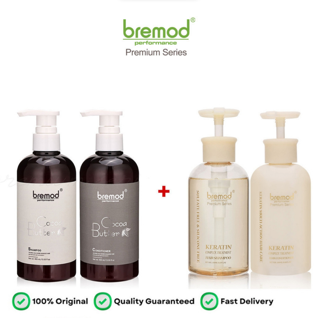 Bremod Premium Shampoo Conditioner Hair Keratin Complex Treatment Cocoa ...