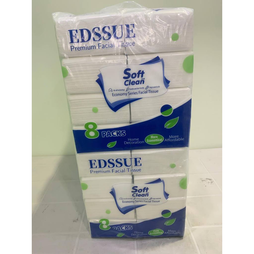 New Style Edssue Premium Facialo Tissue 1BUNDLE 10PACK(1PACK 8PCS)Soft ...
