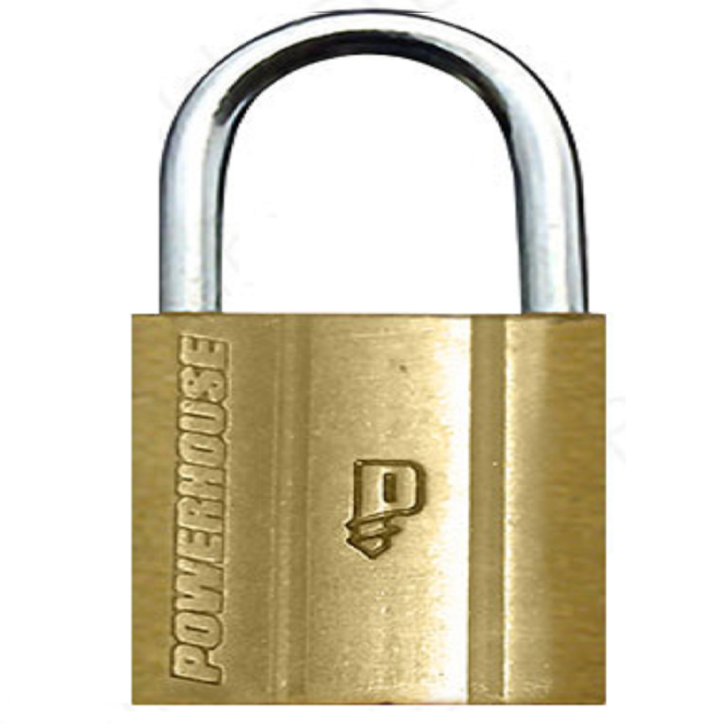 POWERHOUSE USA Solid Brass Padlock Short Shackle with Keys 20mm PH140 ...