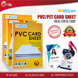 Officom PVC Card Sheet (50/10pcs) ID Card Sheet | Hard Plastic ID ...