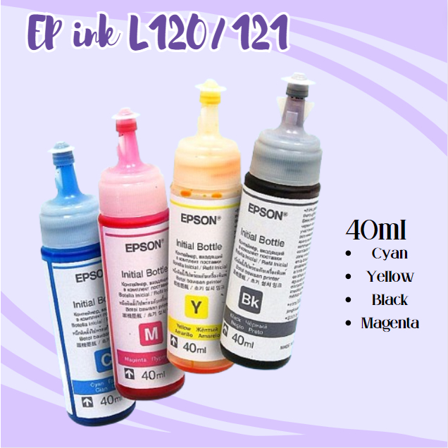 Original EP ink L120/121 Series 40ml (4sets) | Shopee Philippines