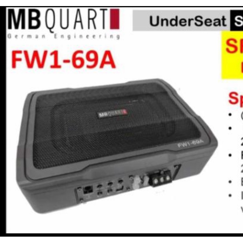 MB QUART FW1-69A 150 Watt Underseat Active Subwoofer (6x9) | Shopee Philippines