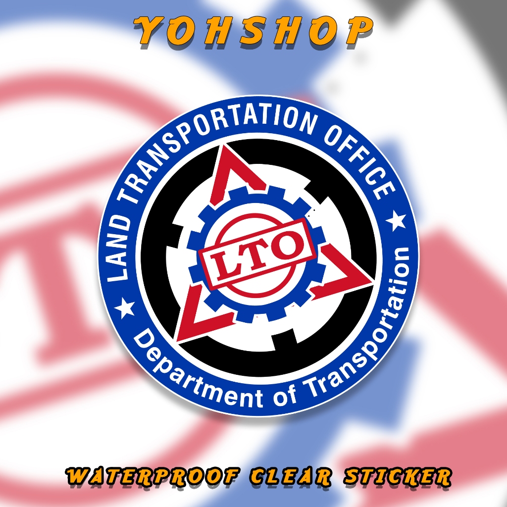 LTO Land Transportation Office LOGO Sticker Waterproof Vinyl Decal ...