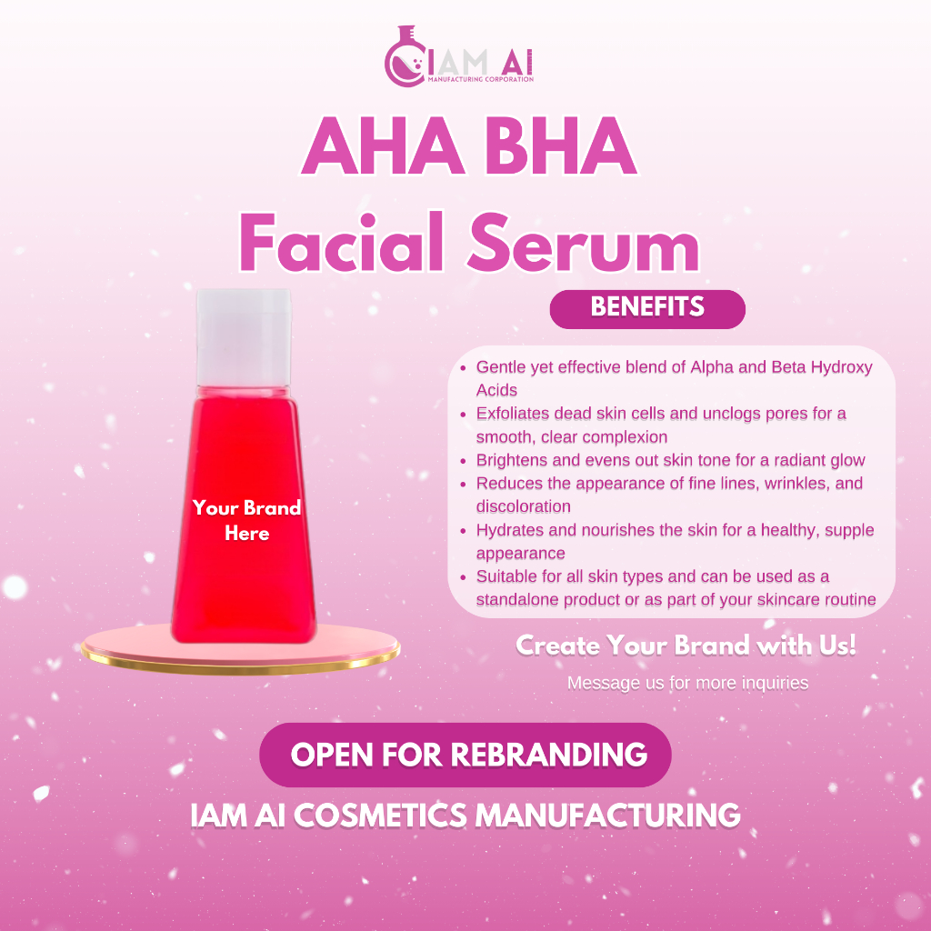 AHA BHA Facial Serum 30ml - IAM AI Open for Rebranding | Shopee Philippines