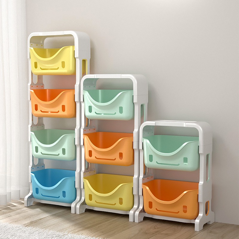 Kids Toy Storage Organizer Rolling Cart, SmileyDesign Children Playroom ...