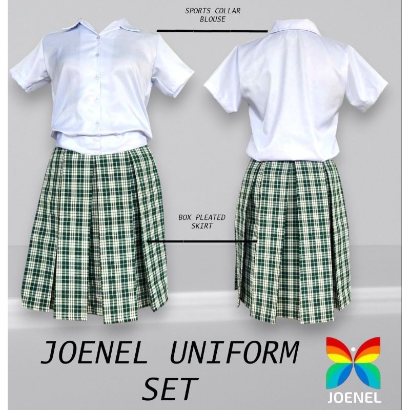 Joenel school uniform Peachtwill polo blouse sports collar/palda set ...