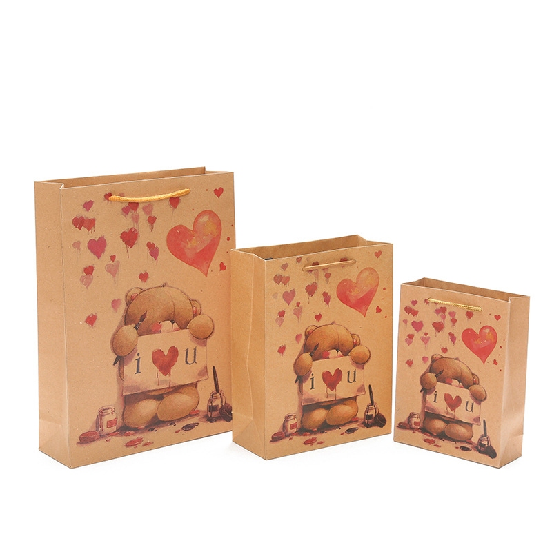 Cute Bear Valentine's Day I love You Paper Bag Gift Bag | Shopee ...