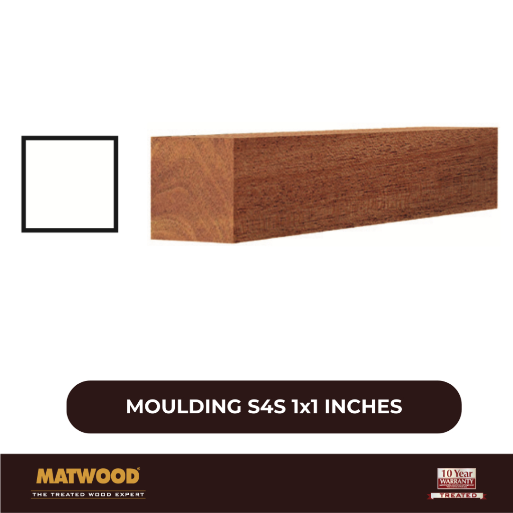 Matimco Matwood Solid Moulding S4S 1x1 inches 8 feet | Shopee Philippines
