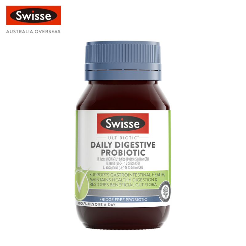 Swisse Ultibiotic Daily Digestive Probiotic 30 Capsules (EXP:01 2027 ...