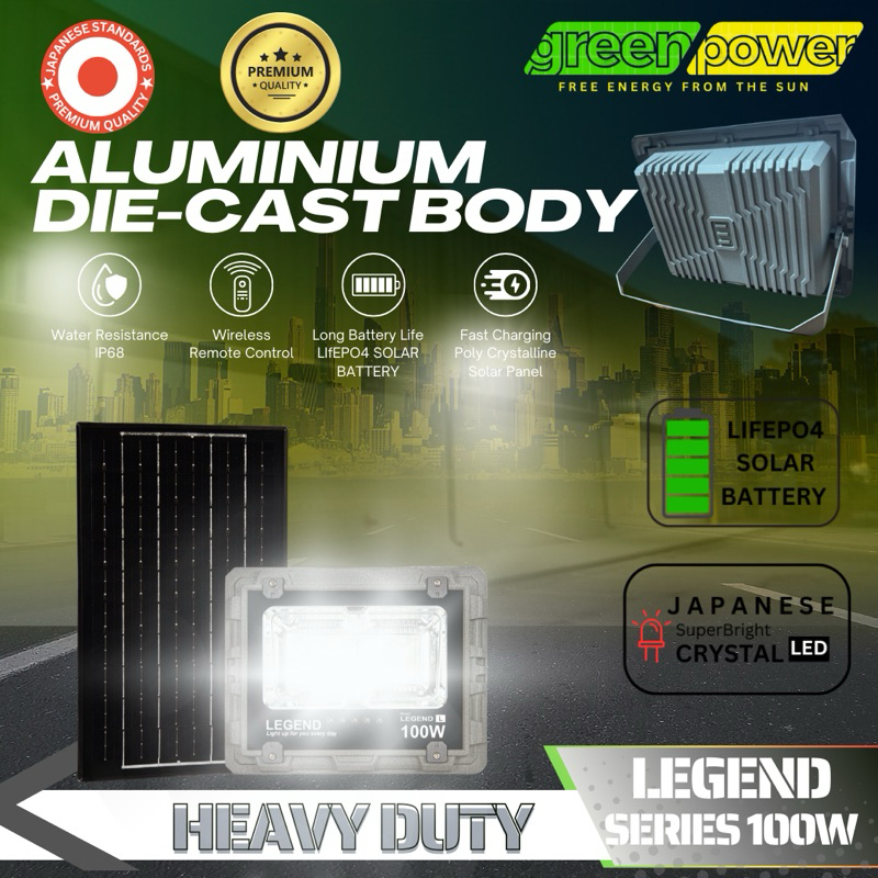 gp legend heavy duty solar floodlights 100w | Shopee Philippines