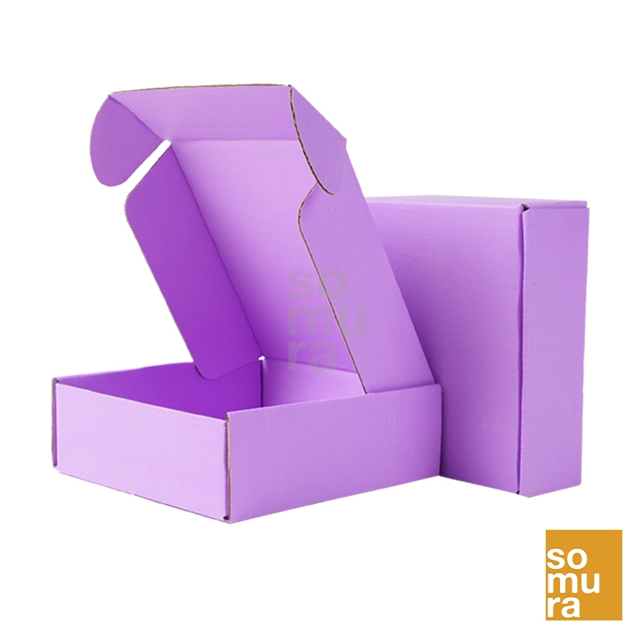 Plain Purple Colored Box Carton Corrugated Box Gift Box Carton Box ...