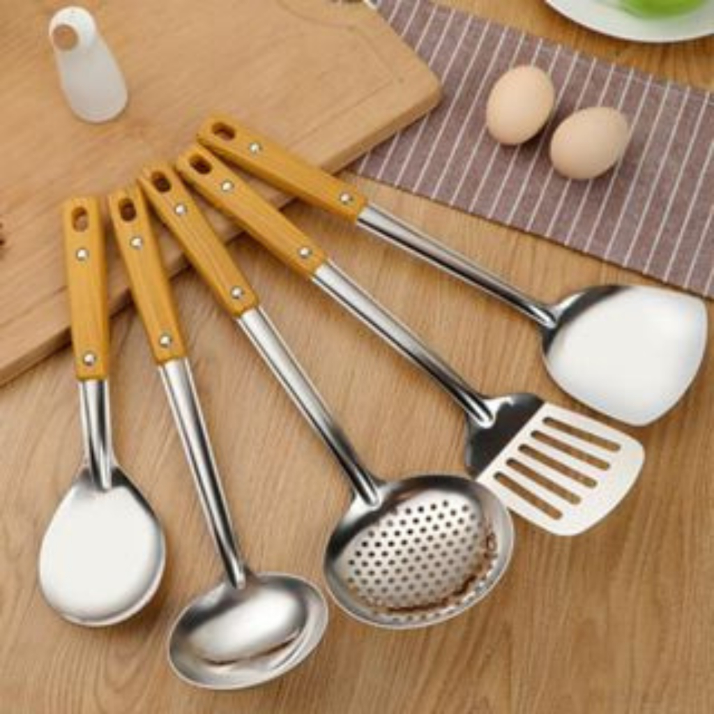 5 in 1 Stainless Steel Kitchen Utensil Tool Set Kitchenware Utensils ...