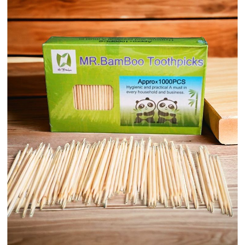 1,000 Pcs Mr. Bamboo High Quality Toothpick | Shopee Philippines