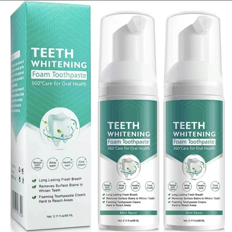 Teeth Whitening Mousse Toothpaste Remove Plaque Oral Odor Cleansing ...