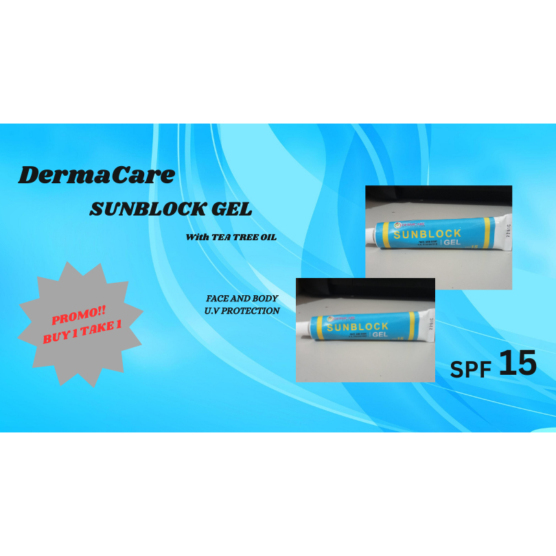 Buy 1 Take 1 DERMCARE SUNBLOCK GEL with Tea Tree Oil SPF 15 | Shopee ...