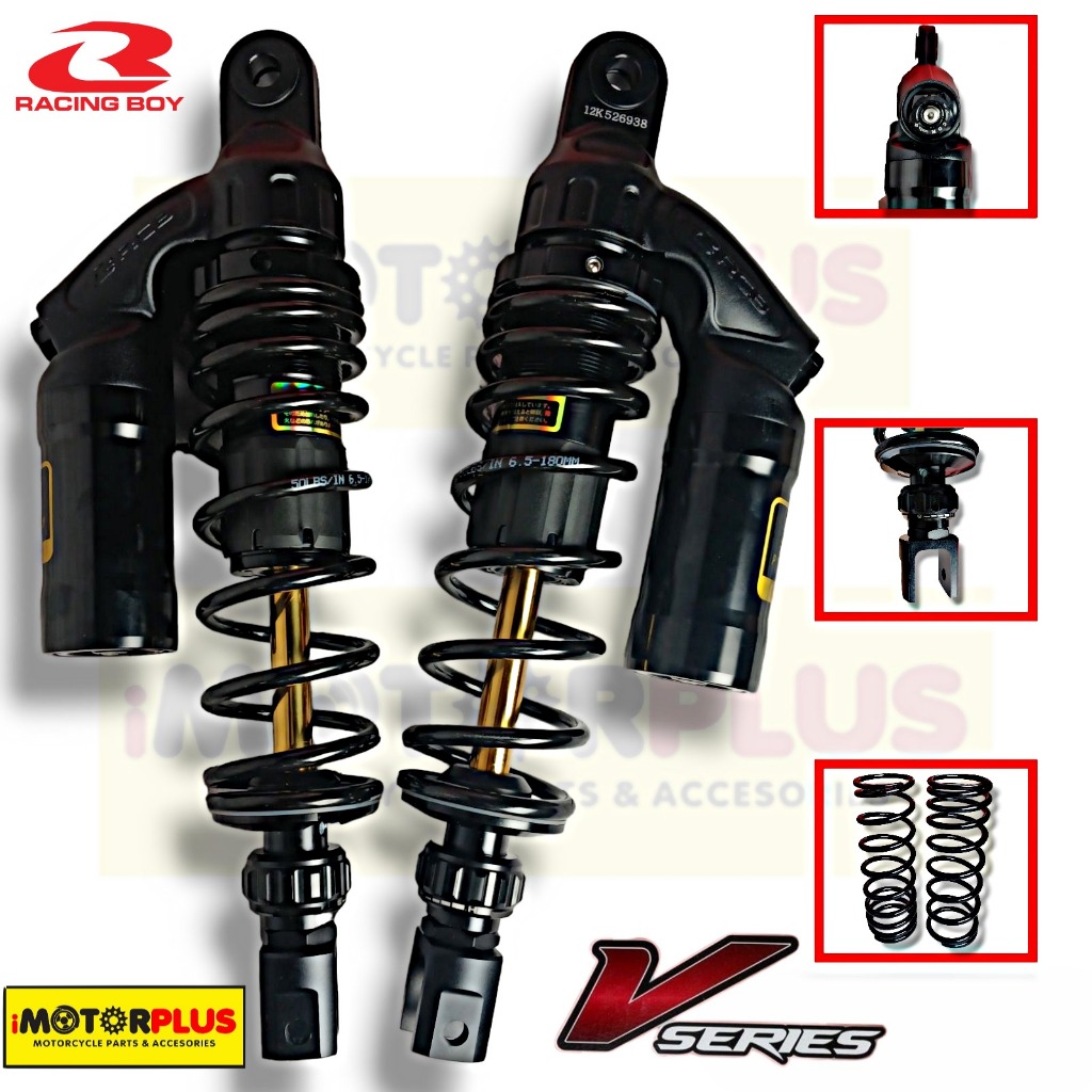 RCB DUAL ABSORBER VD-SERIES NMAX V1 330mm PREMIUM [G-BK] BLACK/GOLD ...