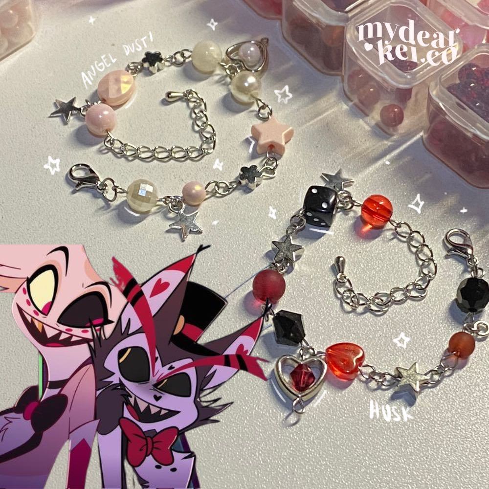 angel dust x husk (hazbin hotel) matching bracelets | mydearkei.co ...
