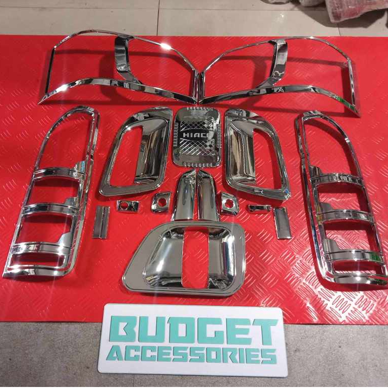 Combo Chrome Cover Set for Toyota Hiace Commuter 2014 to 2018 | Shopee ...
