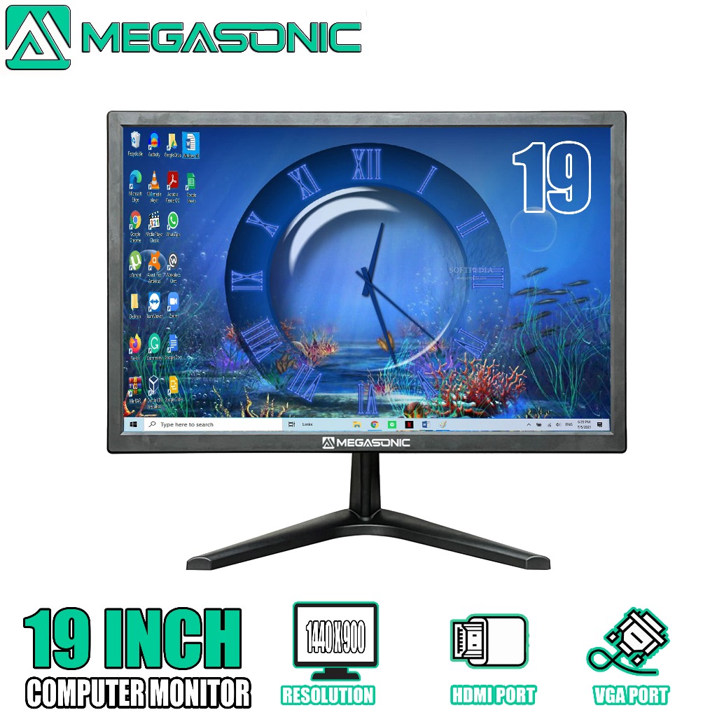 MEGASONIC 19 INCH monitor 60Hz 1440 X 900 Resolution 5ms Response time ...