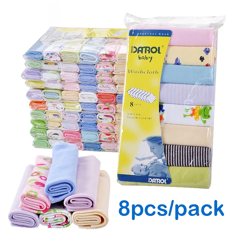 iBaby 8pcs/pack Baby Towel Baby Bimpo Towel Cotton Washcloth Bimpo For ...