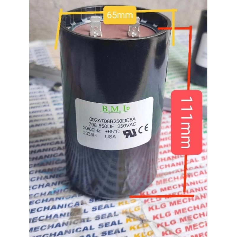 BMI 708-850uf 250v USA starting capacitor I klg water pump parts ...