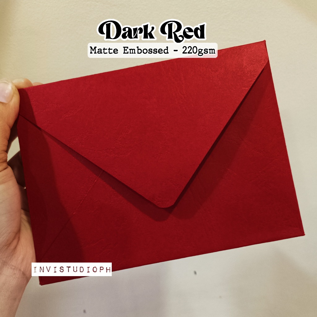 Invitation Envelope ON-HAND | Maroon Burgundy Wine Rosso Dark Red ...