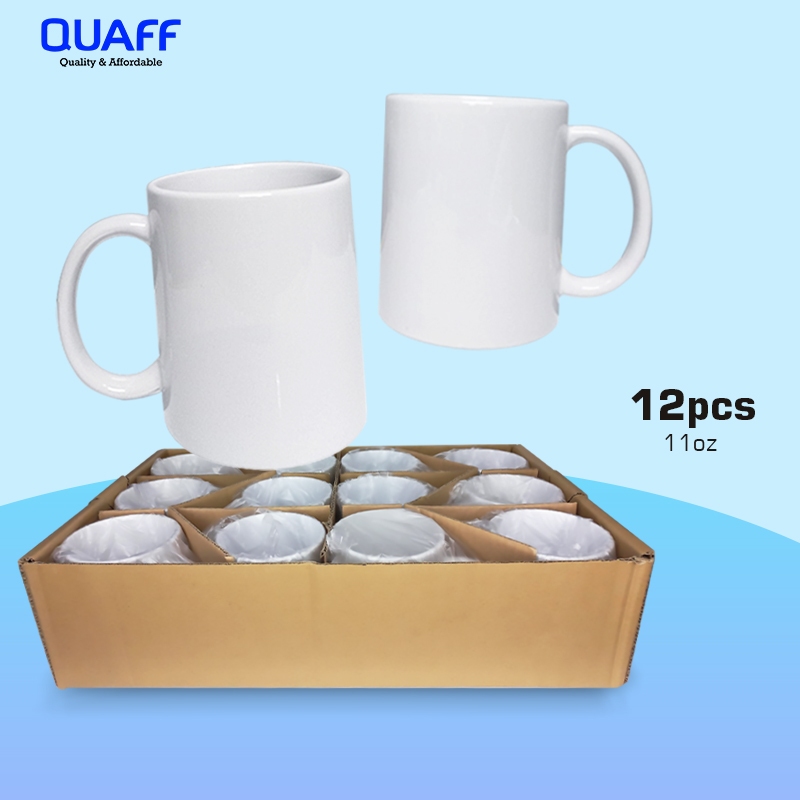 QUAFF Coated White Mug 11oz (12pcs) | Shopee Philippines