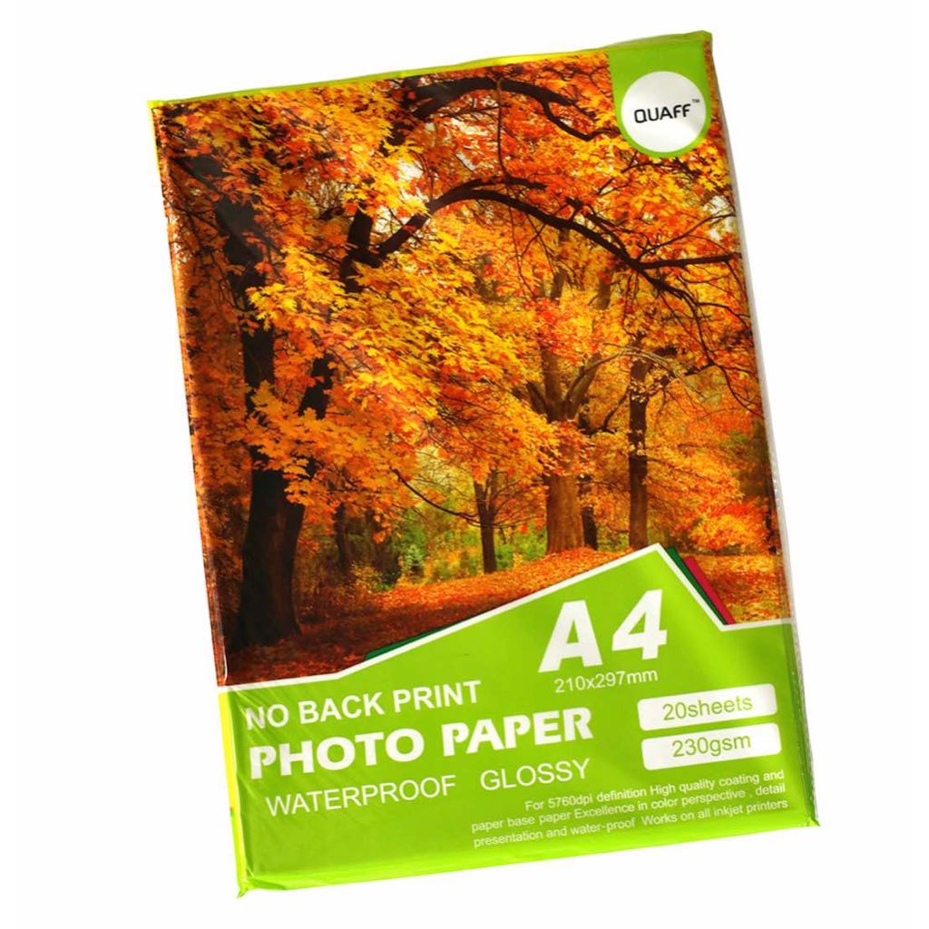 QUAFF No Back Print Glossy Photo Paper A4 200g/230g/250g (20 sheets ...