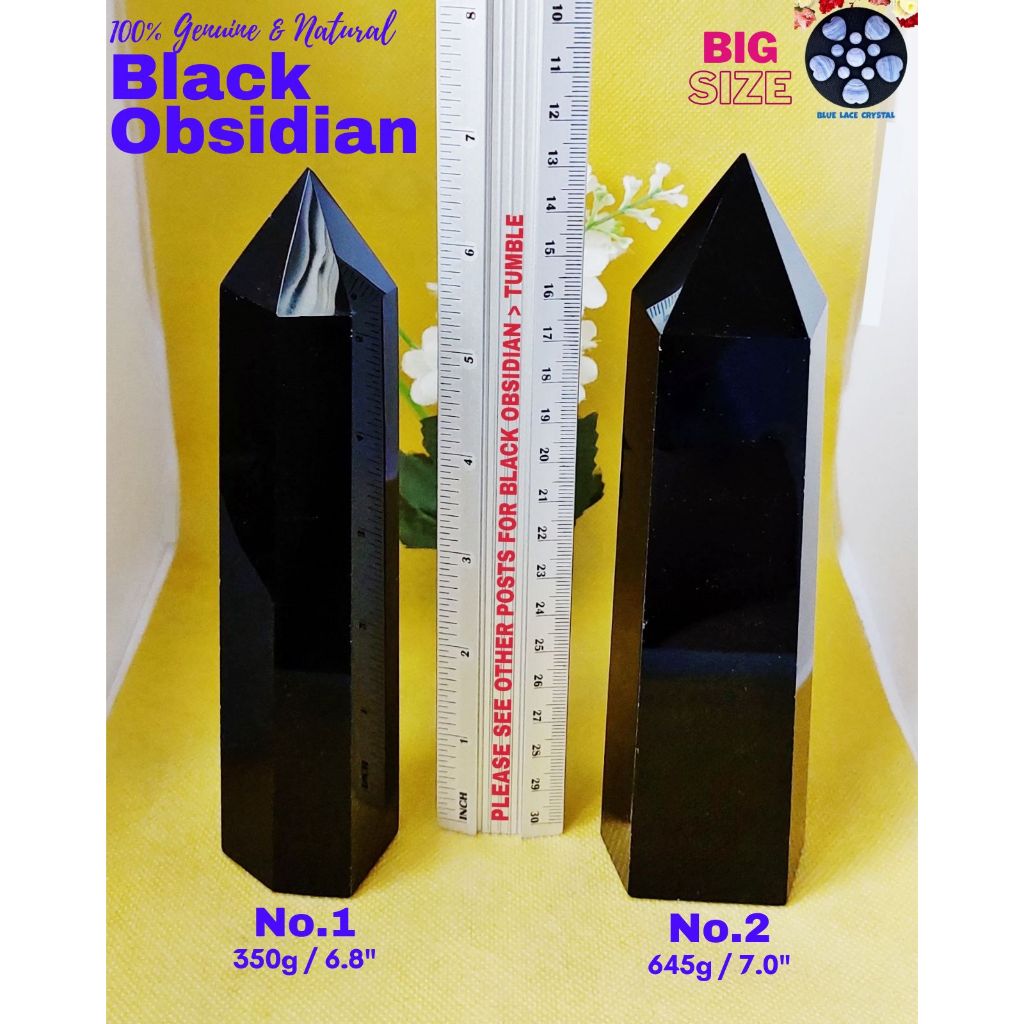 Black Obsidian (Big-Size) Tower | Generator | 100% Natural & High ...