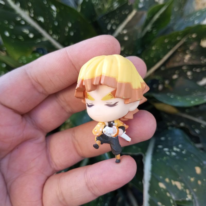 DEMON SLAYER Mini Zenitsu Agatsuma Figure Keychain | Shopee Philippines