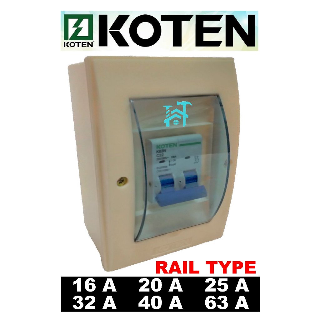 KOTEN RAIL TYPE SAFETY BREAKER WITH PLASTIC ENCLOSURE NEMA 3R KSB | Shopee Philippines