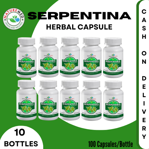 10 Bottles Naturemed Serpentina Capsule | 500mg | 100 Capsule | Shopee ...