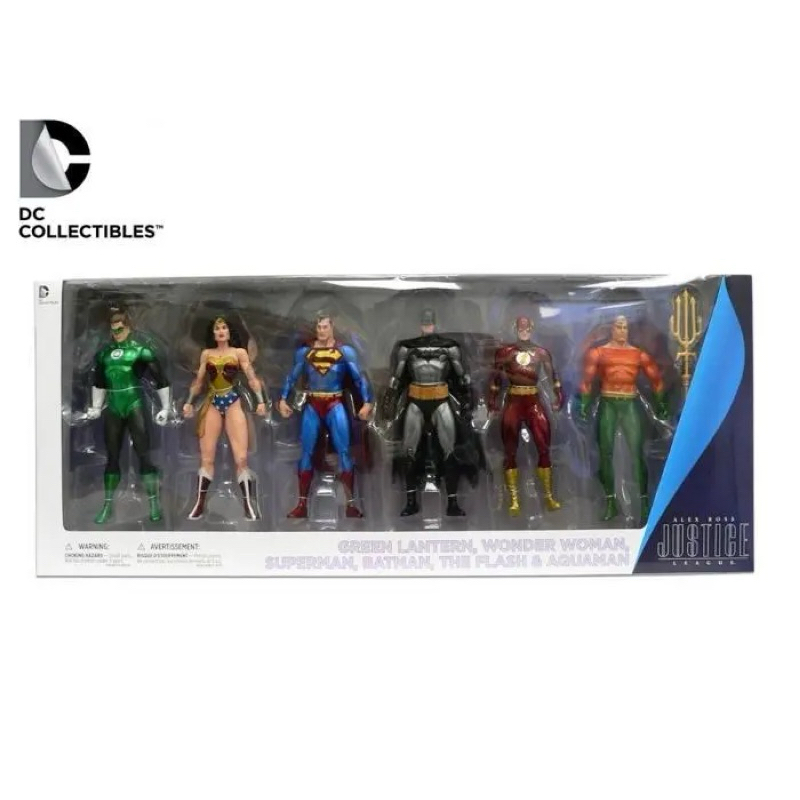 Alex Ross Justice League 6 Action Figure Set Batman Superman Flash ...
