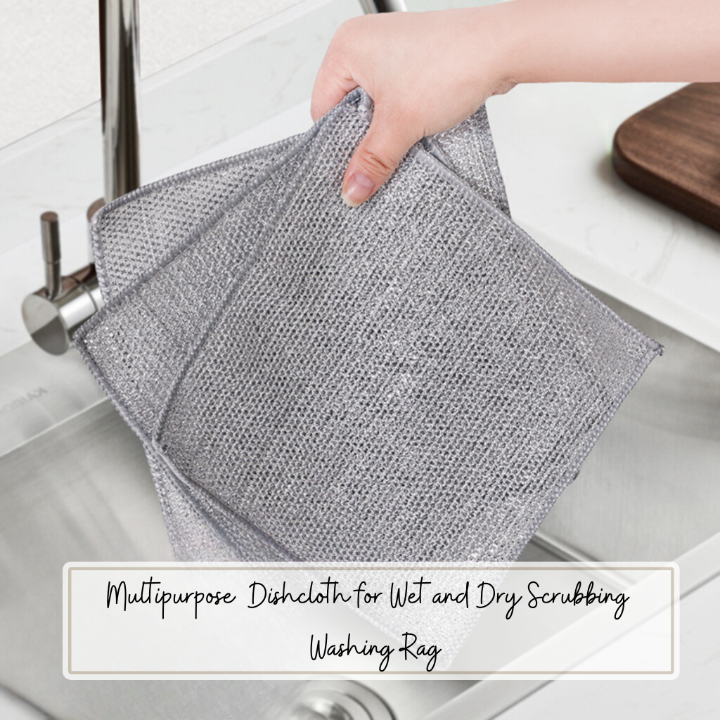 Multipurpose Double Layer Non-Scratch Wire Dishcloth for Wet and Dry ...