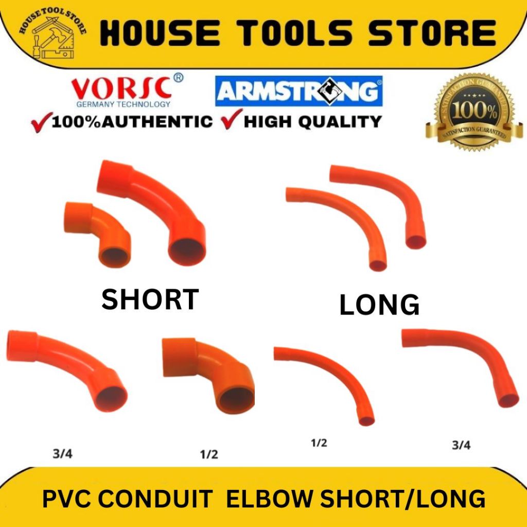 PVC CONDUIT ELBOW SHORT/LONG HIGH QUALITY | Shopee Philippines