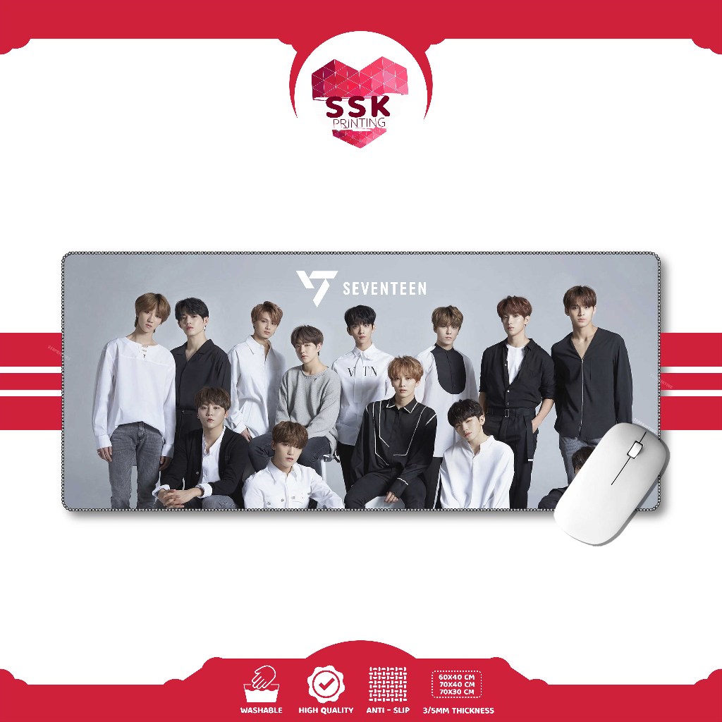 KPOP Seventeen Design Extended Mousepads | SVT Long Mousepads | Gaming ...