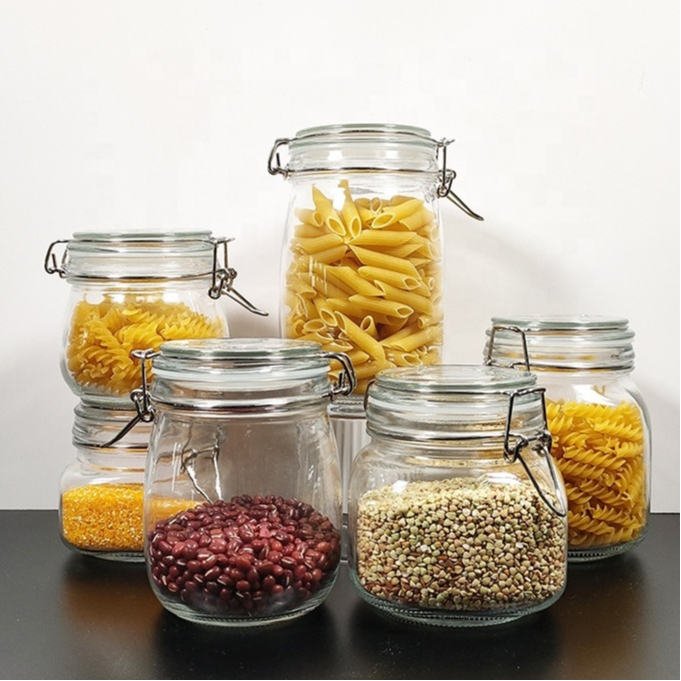 DELISOGA glass jar airtight jar food bottle tank storage transparent ...