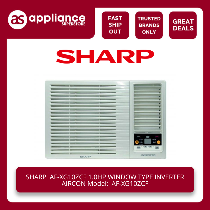 SHARP AF-XG10ZCF 1HP Window Type Inverter Aircon | Shopee Philippines