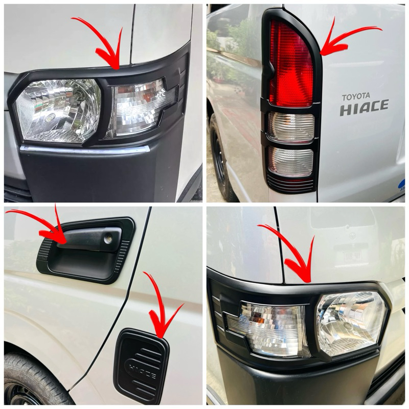 Toyota Hiace Commuter 2014 - 2020 Garnish Complete Set | Shopee Philippines