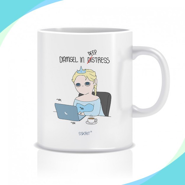 SSKAIT Elsa Damsel in deep stress Funny mood mug | Shopee Philippines