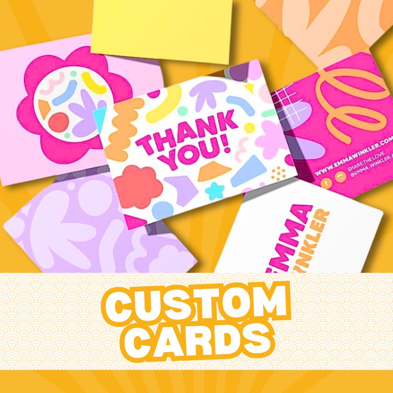 Back to Back Thank you Cards/Business Card/Loyalty Card | Shopee ...