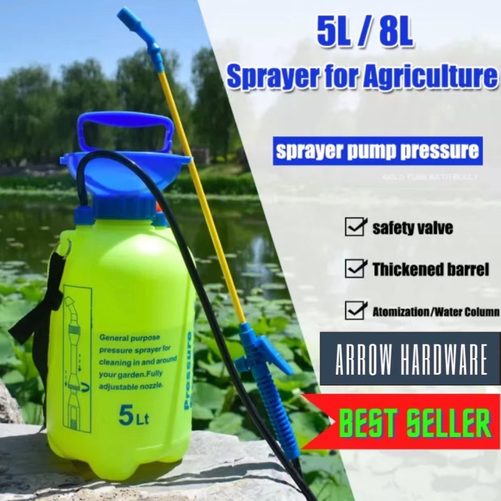 10L Pressure Sprayer Compressed Air Spray Garden Sprayer Pump Hand Pressure Watering | Shopee ...