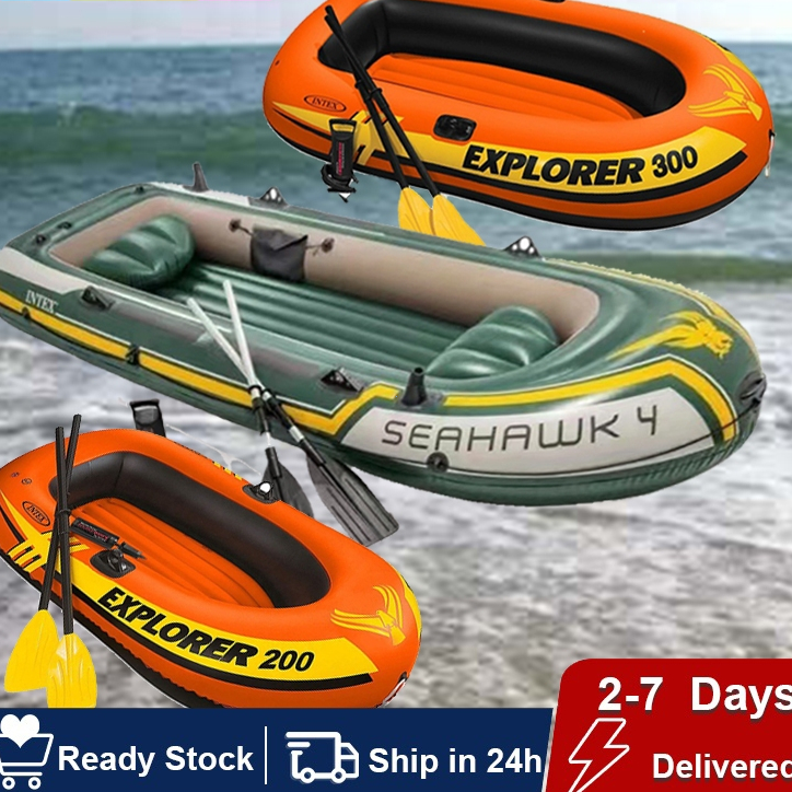 Inflatable boat 2/3 Person Thick Fishing Boat Canoe Rubber Boat ...