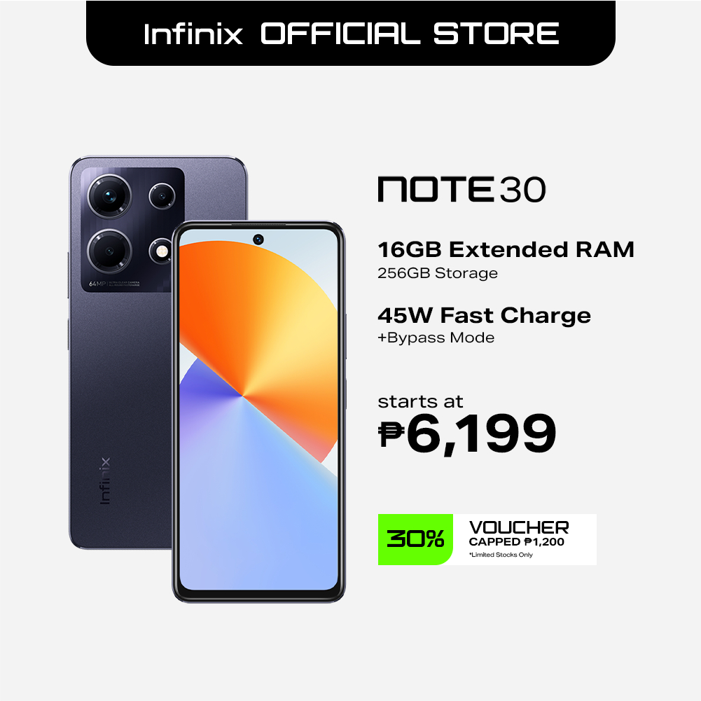 Infinix Note 30 Series 5G D6080 / 4G G99 Gaming Chipset | 45W+bypass mode I 120 Hz Display ...