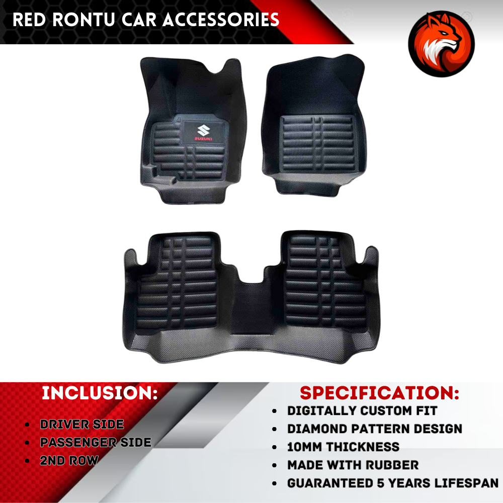2018-2024 Suzuki Swift Premium Diamond Deep Dish Matting (5D Matting ...
