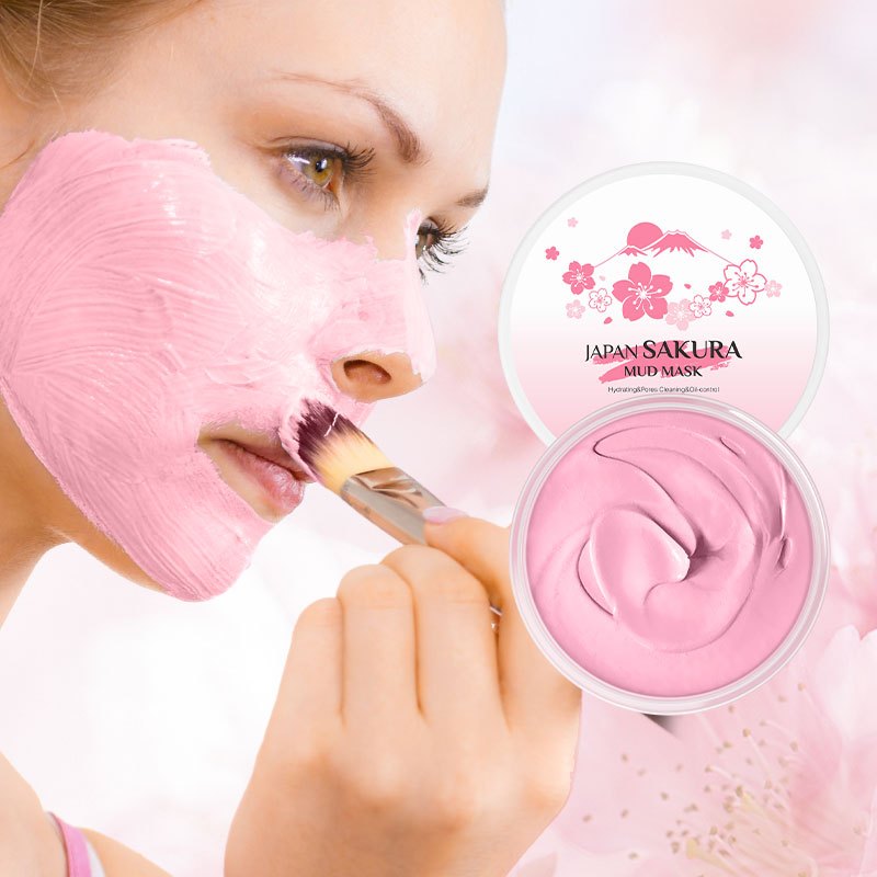 LAIKOU Japan Sakura Mud Mask Remove Blackhead Clean Pores Whitening ...