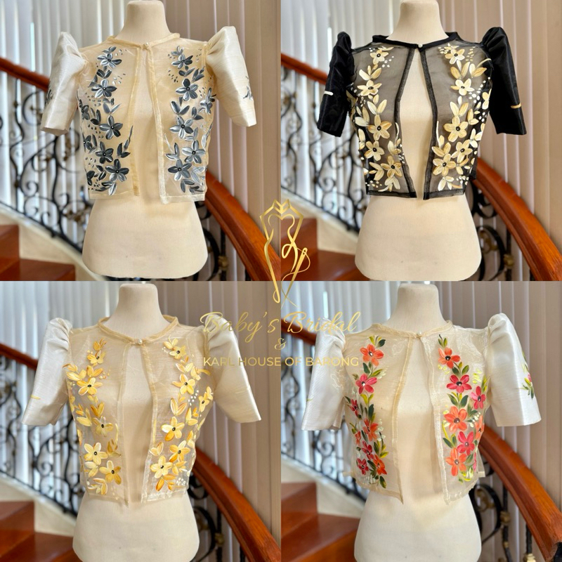 Filipiniana Bolero w/ Hand-painted Design | Shopee Philippines