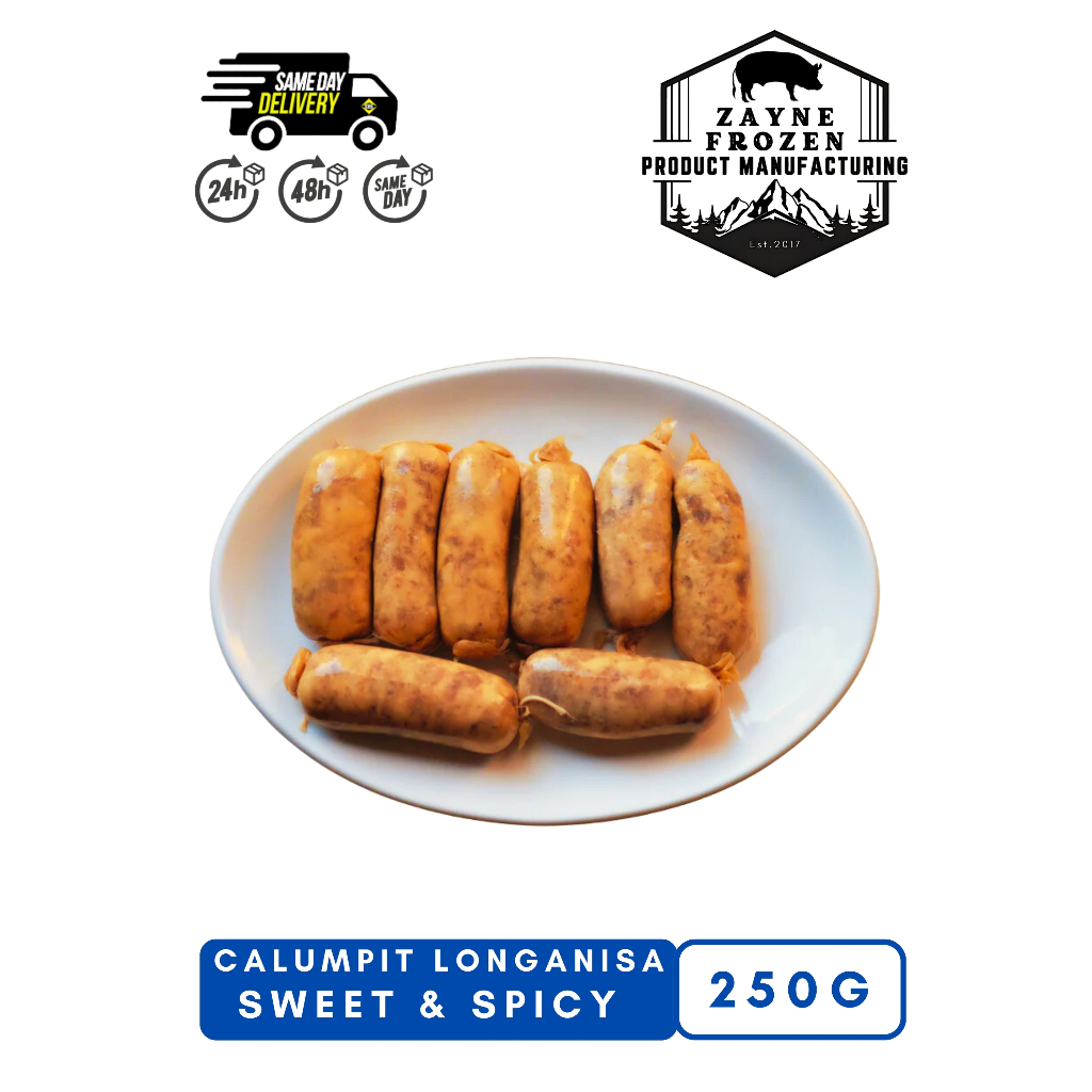 Authentic Calumpit Longganisa Sweet & Spicy 250Grams, Premium Longanisa | Shopee Philippines